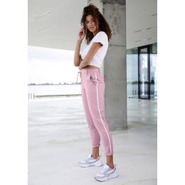 Lascana Damen Jogger Pants, Rosa, Gr. 34, Stoffhosen, Material: Viskose