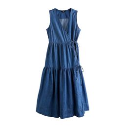 next Kleid Damen Gr&ouml;&szlig;e 38 blue denim Sommerkleid
