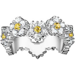 Thomas Sabo Damen Thomas Sabo Fingerring &raquo;Lovely Daisy Ring&laquo; mit Zirkonia (synth.) bunt 60, Silber 925 (recycelt), 7,5mm