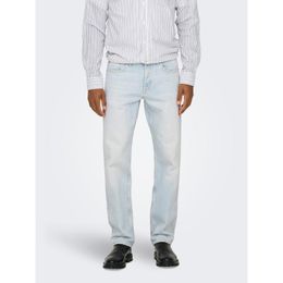 Only & Sons Only & Sons Herren ONLY & SONS Regular-fit-Jeans &raquo;ONSEDGE STRAIGHT BROMO 0017 DOT DNM NOOS&laquo; blau 32, L&auml;nge 30