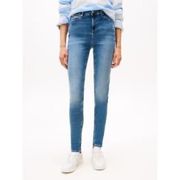 Tommy Jeans Damen Skinny-fit-Jeans &raquo;NORA MID RISE&laquo; mit Waschung, Logo-Badge blau 29, L&auml;nge 32