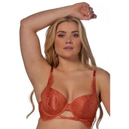 After Eden D-cup & up After Eden D-cup & up Halbschalen-BH &raquo;Tessa&laquo; mit Schale, mit B&uuml;gel, mit Spitze, Satin-Look, mit Riemchen, feminin 90, Cup E Halbschalen-BH