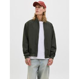 Jack & Jones Jack & Jones Herren Bomberjacke &raquo;JJECHARGE BOMBER JACKET NOOS&laquo; ohne Kapuze mit Rippb&uuml;ndchen gr&uuml;n XXL