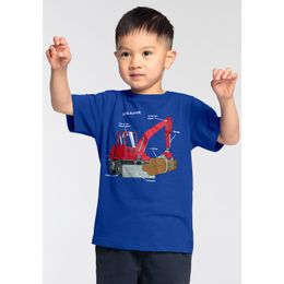 Kidsworld Jungen Kidsworld T-Shirt &raquo;f&uuml;r kleine Jungen&laquo; Kurzarm, Basic-Passform, bedruckt mit Statements/Spr&uuml;chen blau 92/98