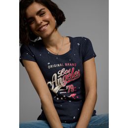 Kangaroos Damen Kangaroos T-Shirt Kurzarm, figurbetonte Passform, aus 100% Baumwolle blau 36/38