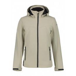 Icepeak Herren Softshelljacke &raquo;BRIMFIELD&laquo; mit Kapuze winddicht, wasserabweisend, mit abnehmbarer Kapuze, atmungsaktiv beige 46
