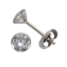 Firetti Damen Paar Ohrstecker &raquo;Schmuck Geschenk Silber 925 Ohrschmuck Solit&auml;r&laquo; mit Zirkonia (synth.) silber 4, Silber 925 (Sterlingsilber)