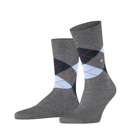 Burlington Herren Socken &raquo;Manchester&laquo; Einheitsgr&ouml;&szlig;e 40-46, Argyle-Muster, -Clip grau 46