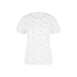Tom Tailor Shirt female size XXS Light blue / Light green / Light orange / Off white