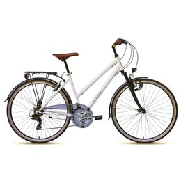 WYNN Trekkingrad &raquo;Trekkingrad 28 Zoll Shimano Tourney 21 Gang TRK1.0 Federgabel Wei&szlig;&laquo; 21 Gang Shimano Tourney Schaltwerk 48cm, 28 Zoll (71,12cm) 