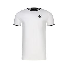 SikSilk T-Shirt 'Ringer' Herren Gr&ouml;&szlig;e XL schwarz / wei&szlig;