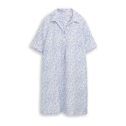 Tom Tailor Kleid Damen Gr&ouml;&szlig;e 38 blau / pastellblau / wei&szlig; Sommerkleid