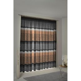 WIRTH Vorhang &raquo;Maribor&laquo; Kr&auml;uselband 1 Stk. tlg. grau Jacquard, Baumwolle, Polyester 145cm, Kr&auml;uselband, 132cm