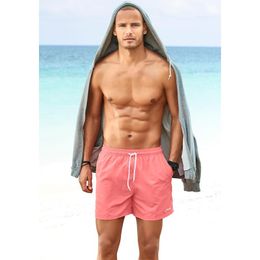 Bench. Herren Badeshorts in modischen Pastellfarben rot L (52), N-Gr