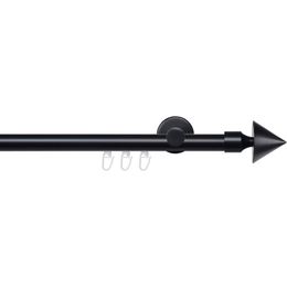 Liedeco Gardinenstange &raquo;Innenlaufgarnitur 20 mm Blues Kegel&laquo; &Oslash; 2 mm 1 l&auml;ufig-l&auml;ufig Fixma&szlig; Gardinenstange Komplett schwarz Eisen B/L: 120cm &Oslash; 2mm, 1 Stk., 1 