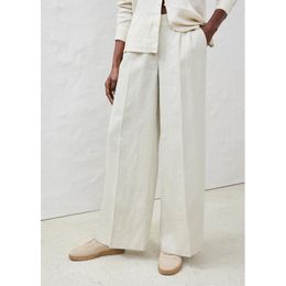 bonprix Damen bonprix Bundfaltenhose aus Leinen, strapazierf&auml;higes Material, Loose Fit, mit Knittereffekt beige 52, N-Gr