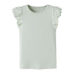 name it M&auml;dchen T-Shirt &raquo;NMFHAVELLE CAP SL TOP&laquo; Baumwollmischung, normal geschnitten gr&uuml;n 104