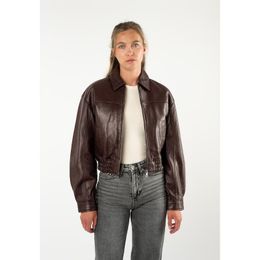 Mauritius Damen Lederjacke &raquo;MWMarcia&laquo; mit Umlegekragen, kurze Passform braun XXXL(46) Trachtenmode