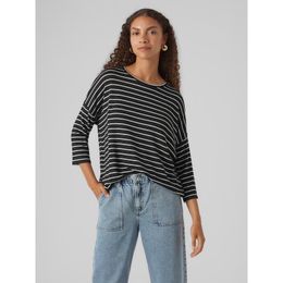 V&eacute;ro Moda Vero Moda Damen Rundhalspullover &raquo;VMBRIANNA 3/4 PULLOVER BOO REP&laquo; schwarz-wei&szlig; XS