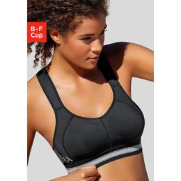 active by Lascana LASCANA ACTIVE Sport-BH ohne B&uuml;gel f&uuml;r Sportarten mit starker Belastbarkeit schwarz 100, Cup C Sport-BH