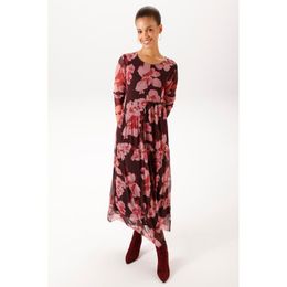 Aniston Casual Damen Aniston CASUAL Maxikleid mit dekorativen, gro&szlig;fl&auml;chigen Bl&uuml;ten bedruckt - NEUE KOLLEKTION 38, N-Gr