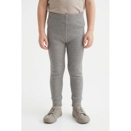 name it Kinder Leggings &raquo;NMNWAX WOOL RIB LEGGING NOOS&laquo; aus reiner Merinowolle grau 110, N-Gr