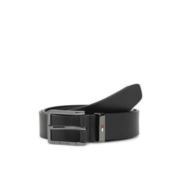 Tommy Hilfiger Herren Lederg&uuml;rtel &raquo;OLIVER 3.0 cm breit&laquo; mit tiefgepr&auml;gtem Logo schwarz 115