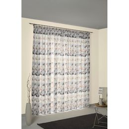 WIRTH Vorhang &raquo;Berlare&laquo; Kr&auml;uselband 1 Stk. tlg. braun Jacquard, Baumwolle, Polyester 145cm, Kr&auml;uselband, 132cm