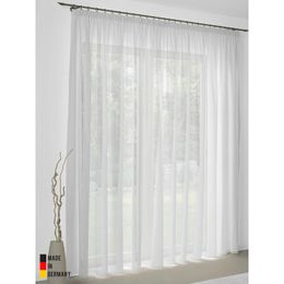 WIRTH Vorhang &raquo;Sunday&laquo; Kr&auml;uselband 1 Stk. tlg. nach Ma&szlig; wei&szlig; Jacquard, Baumwolle, Polyester 145cm, Kr&auml;uselband, 141cm
