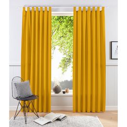 OTTO home Vorhang &raquo;Raja&laquo; Schlaufen 2 Stk. tlg. 2er-Set, Bestseller, einfarbig, modern, pflegeleichte Mikrofaser grau Polyester, Recyceltes Material 