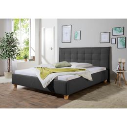 Maintal Polsterbett &raquo;Retlaw&laquo; Bettseiten zerlegt, ohne Bettkasten grau Liegefl&auml;che L&auml;nge B: 200cm x 200cm, Struktur (100% Polyester) ohne Lattenrost/ohne 