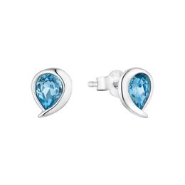Amor Damen Paar Ohrstecker &raquo;, 2026580&laquo; mit Zirkonia (synth.) blau Silber 925 (Sterlingsilber)