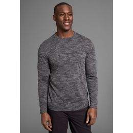 Bruno Banani Herren Langarmshirt Langarmshirt in schmaler Passform schwarz XXL (60/62)