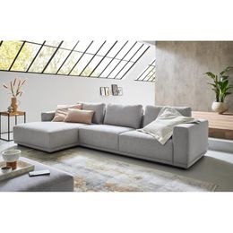 Musterring Ecksofa &raquo;JustB! PM200, Holzrahmen in schwarz, wahlw. Sitzvorzug, Breite 316cm&laquo; Anreihsofa rechts & Longchair links, mit Armlehnen, inkl. R&uuml;ckenkissen 