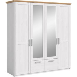 Home Affaire Kleiderschrank &raquo;COSENZA, Breite 188cm, viel Stauraum, in Landhausoptik&laquo; 2 Schubk&auml;sten mit Vollauszug, 4 T&uuml;ren, 2 Kleiderstangen, viel 