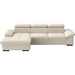 Sit & More sit&more Ecksofa &raquo;Viola, L-Form, B: 260 cm&laquo; optional Schlaffunktion,inkl Armteil- & Kopfteilverstellung beige 95% Polyester, 5% Polyamid B/H/T: 260cm 