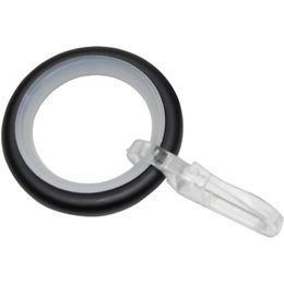 Gardinia Gardinenring &raquo;Memphis&laquo; Serie Einzelprogramm Memphis &Oslash; 16 mm schwarz Metall 10 Stk.