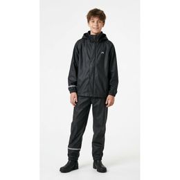 name it M&auml;dchen Regenmantel &raquo;NKNDRY10 Regenjacke und Hose im Set&laquo; Set, 2 Stk. Keine Latzhose! Unifarben, casual, regular fit, Kunstfaser, Web schwarz 