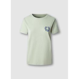 Pepe Jeans Damen T-Shirt &raquo;BECKA&laquo; aus Baumwolle, Rundhalsform gr&uuml;n S