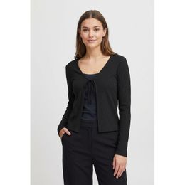 Pieces Damen Pieces Strickjacke &raquo;PCKITTE LS TIE CARDIGAN JRS NOOS BC&laquo; mit Bindeband schwarz XXL