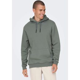 Only & Sons Only & Sons Herren ONLY & SONS Kapuzensweatshirt &raquo;ONSCERES HOODIE SWEAT NOOS&laquo;, Baumwollmischung, regular fit grau XL