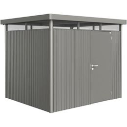 BioHort Ger&auml;tehaus &raquo;HIGHLINE Gr. H3, verschiedene Farben&laquo; stylisches Metall-Gartenhaus mit Flachdach grau Stahl Einheitsgr&ouml;&szlig;e