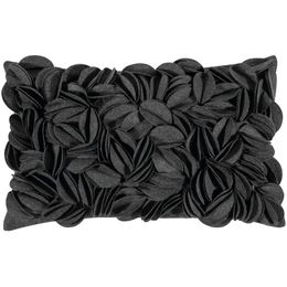 Pad Dekokissen &raquo;Dorothy&laquo; 3D schwarz Polyester, Wolle B/L: 30cm x 50cm, 1 Stk.