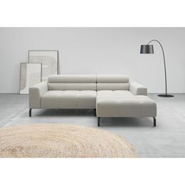 Home Affaire Ecksofa &raquo;Claya, 223 cm breit, L-Form, Kopfteilverstellung&laquo; Moderne Steppung, weicher Polsteraufbau & saugroboterfreundliche H&ouml;he 88% 