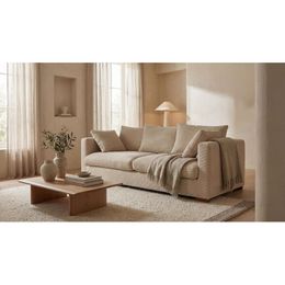 OTTO home 2,5-Sitzer &raquo;Coray&laquo; extra weich und kuschelig, F&uuml;llung mit Federn und Daunen beige 100% Polyester B/H/T: 220cm x 80cm x 113cm, Cord