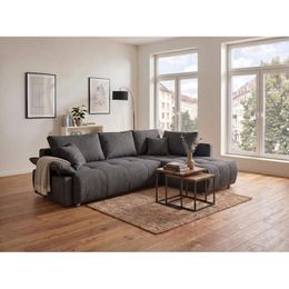 Collection AB Ecksofa &raquo;Funtastic, Breite 213 cm&laquo; mit Schlaffunktion, Bettkasten, Armverstellung und Bonnelfederkern grau 100%Polyester B/H/T: 213cm x 