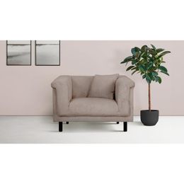 Home Affaire Sessel &raquo;AGNIA B/T/H: 100/85/71 cm&laquo; incl. Zierkissen, auch in Cord und Boucl&eacute; grau 100% Polyester Cord, B/H/T: 100cm x 71,5cm x 85cm
