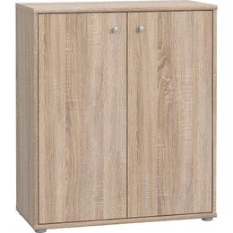 FORTE Kommode &raquo;Tempra, Kommode, 2 gro&szlig;e T&uuml;ren, H&ouml;he 85,5 cm&laquo; Breite 73,7 cm braun B/H/T: 73,7cm x 85,5cm x 34,8cm, 2 Stk.
