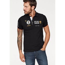 Bruno Banani Herren Poloshirt Kurzarm, k&ouml;rpernahe Passform, unifarben, Polokragen schwarz M (48/50)