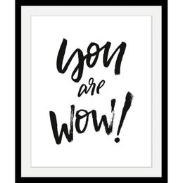queence Bild &raquo;Spruch&laquo; Motivationsbilder Schriftzug Schwarz-Wei&szlig; HD Premium Poster-Druck inkl. Holzrahmen bunt Acrylglas, Holzwerkstoff, Papier B/H/T: 